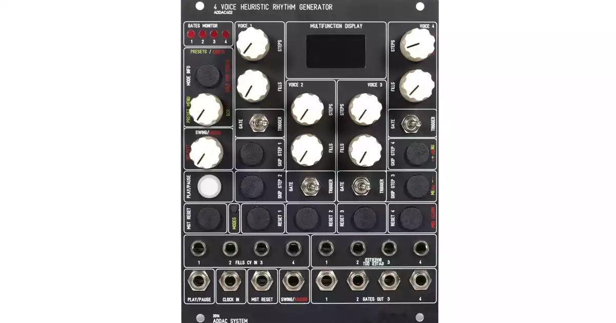 ADDAC System 4 Voice Heuristic Rhythm Generator 402 - SOUND OF YOU ...